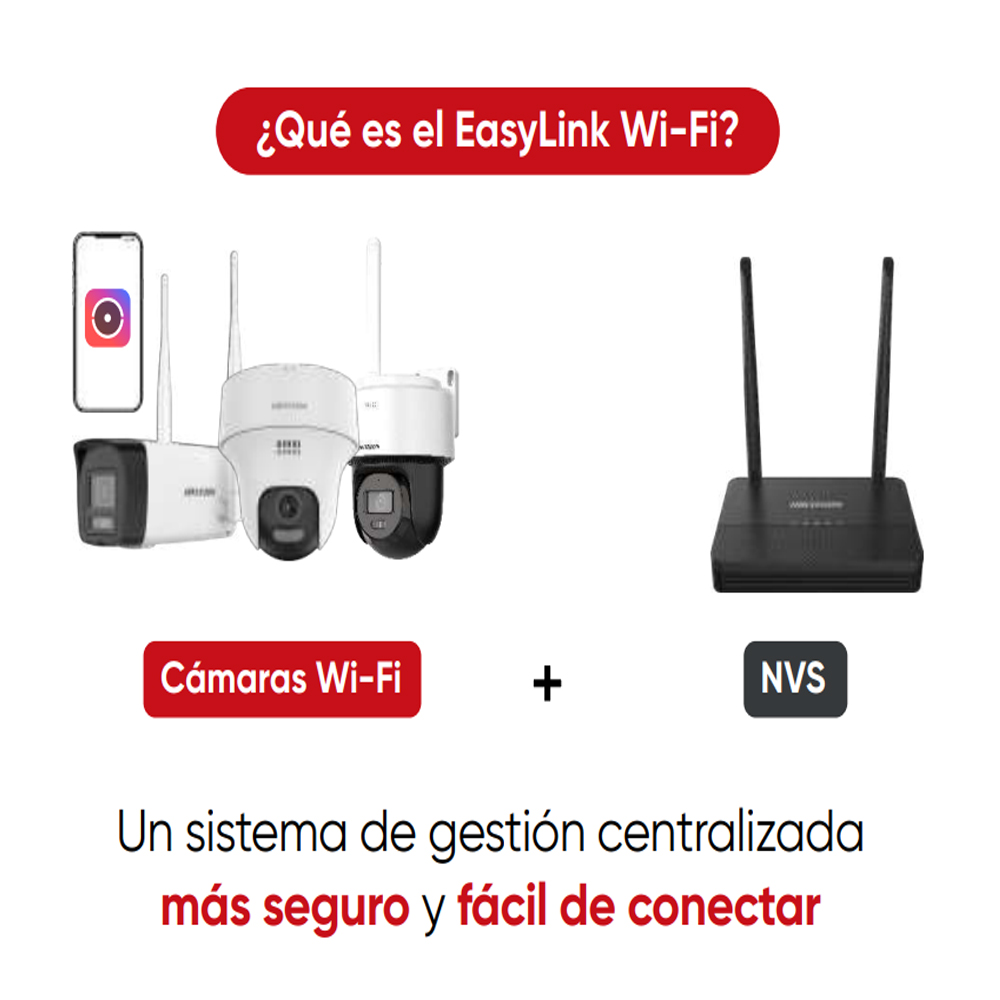 KIT NVS EASYLINK WIFI H.265 4 CANALES (2MPX) Hikvision ...