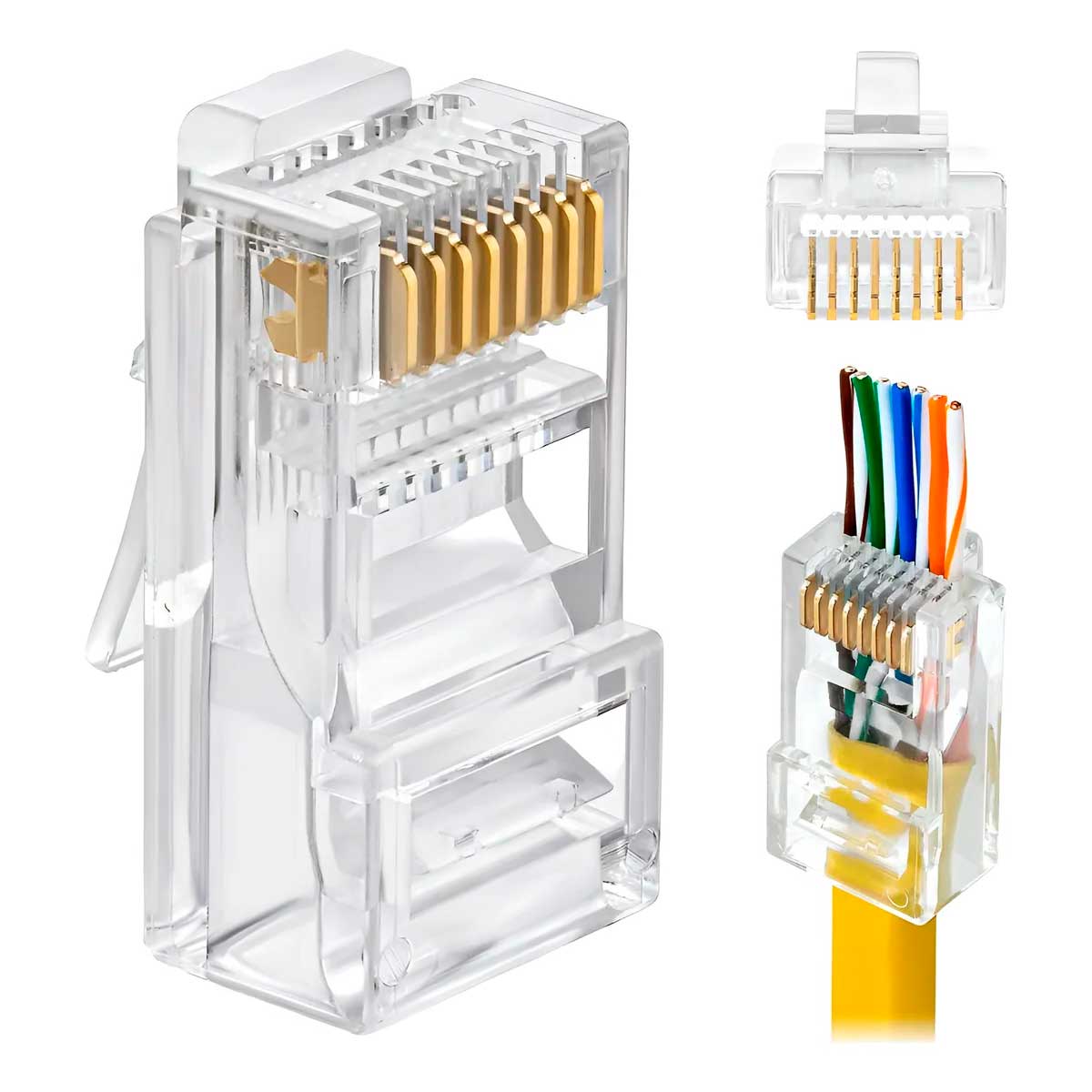PACK FICHA RJ45 PARA CRIMPEAR TIPO RAPIDFIT X10 U PASANTE Guard ...