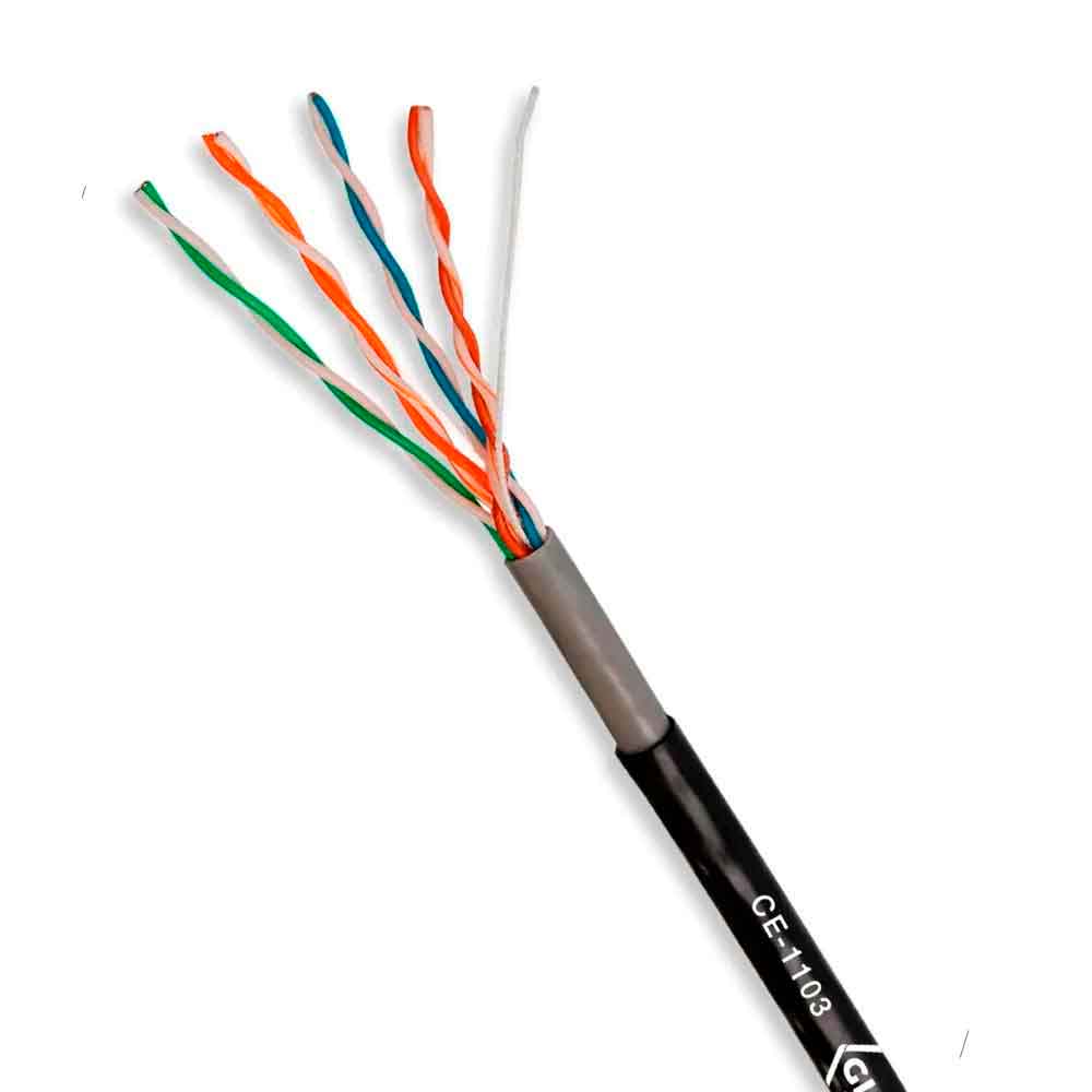 CABLE UTP - CAT5E - EXTERIOR GLC X 100 METROS glc - Rosarioseguridad.com.ar