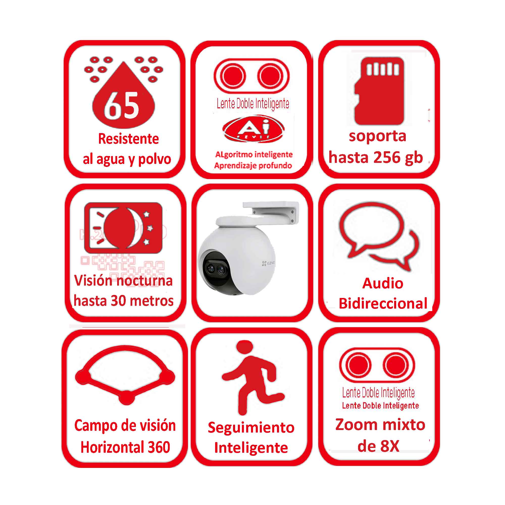 CAMARA EZVIZ IP WI-FI - DOMO EXT PTZ A.I (2MPX) EZVIZ ... CAMARA EZVIZ IP WI-FI - DOMO EXT PTZ A.I (2MPX) EZVIZ ...